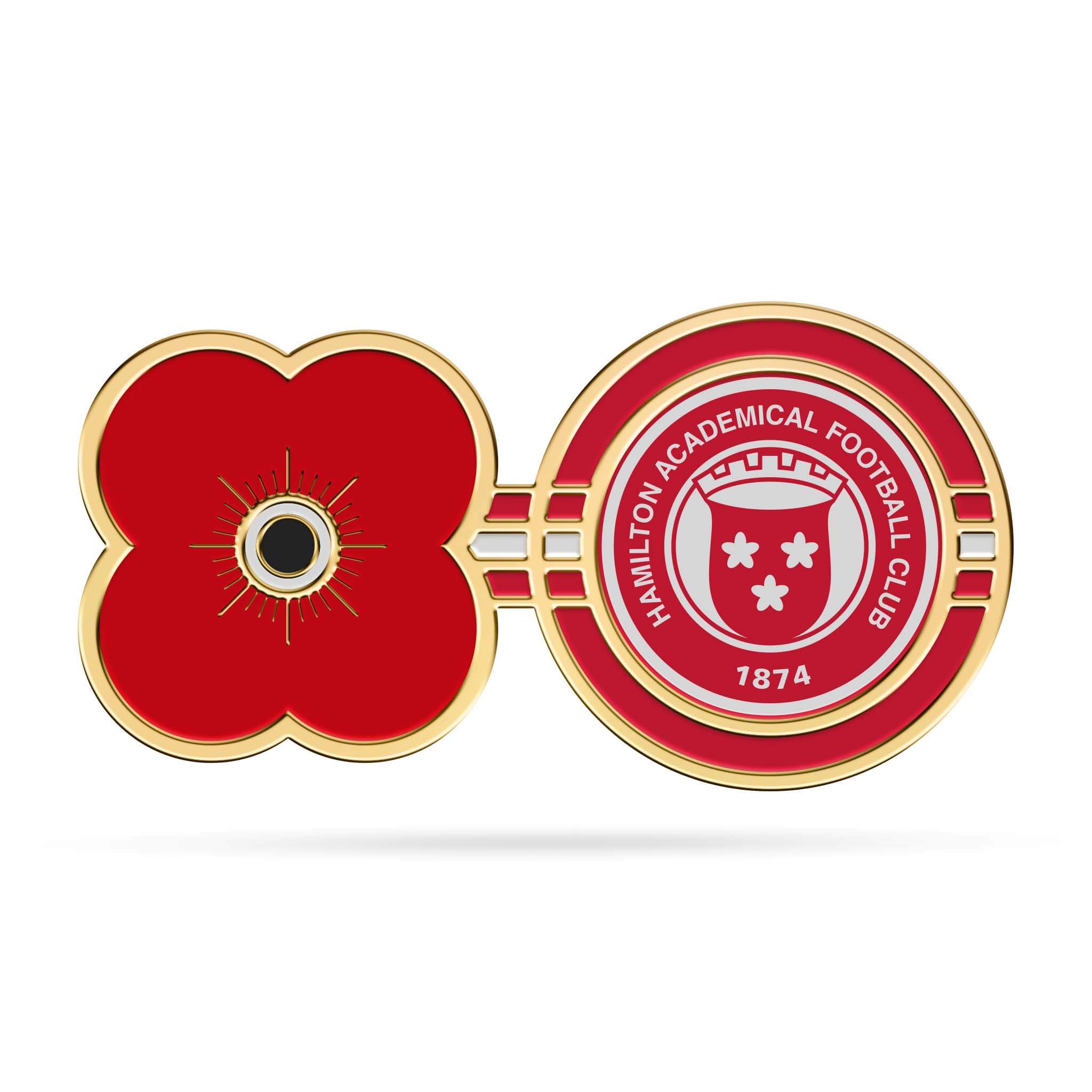 Hamilton Academical F.C. Pin Badge F22R | Poppyscotland